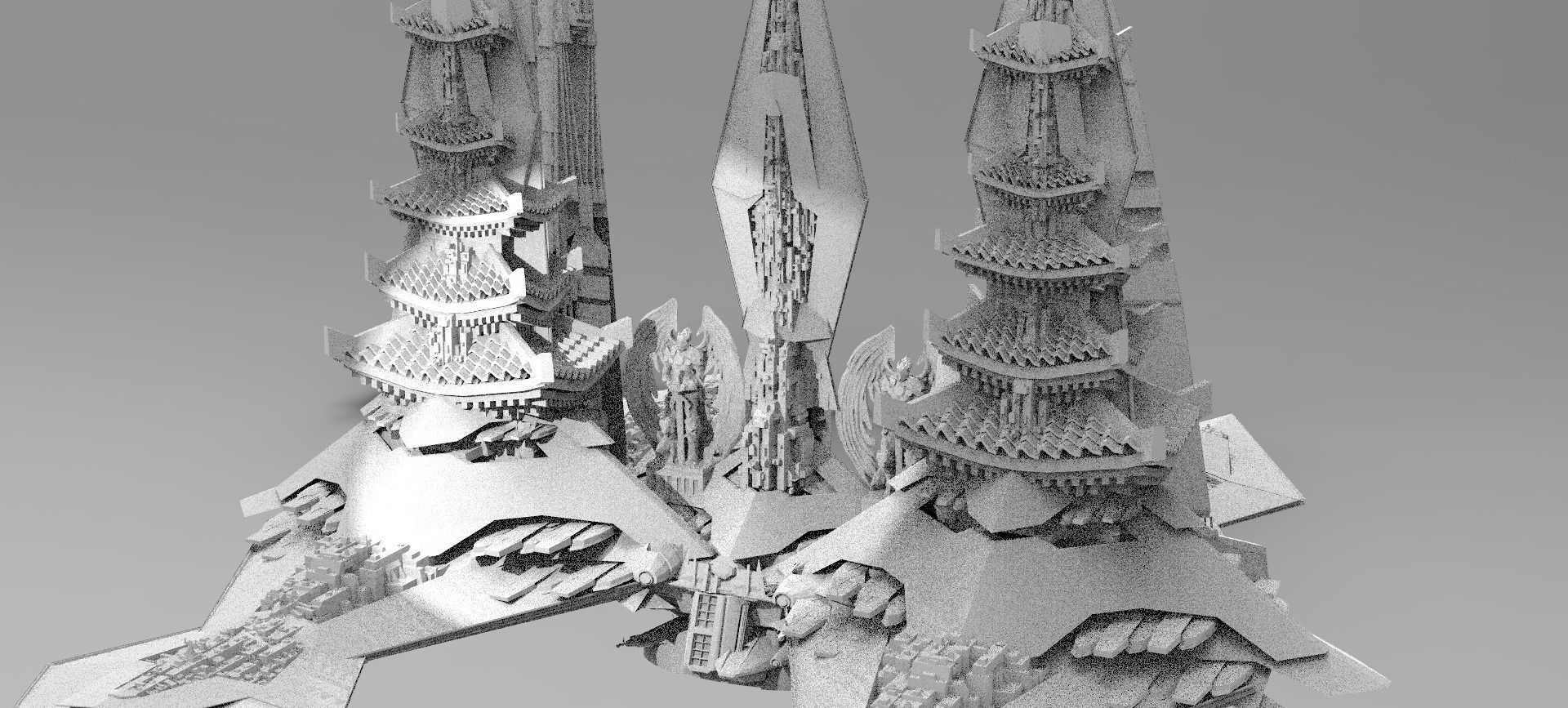 Cyberpunk Emperor Mega city 4 3D model | CGTrader