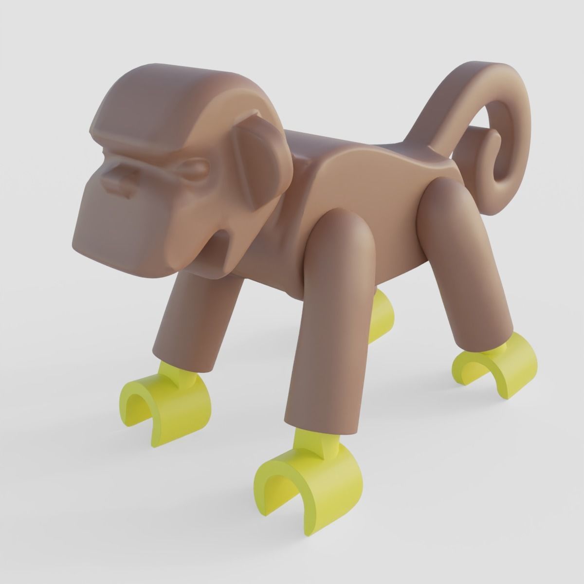 LEGO Monkeyfig 3D model rigged | CGTrader