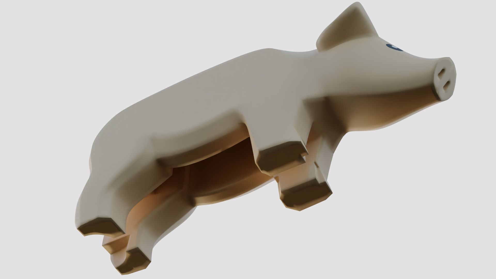 LEGO Pigfig 3D model rigged | CGTrader