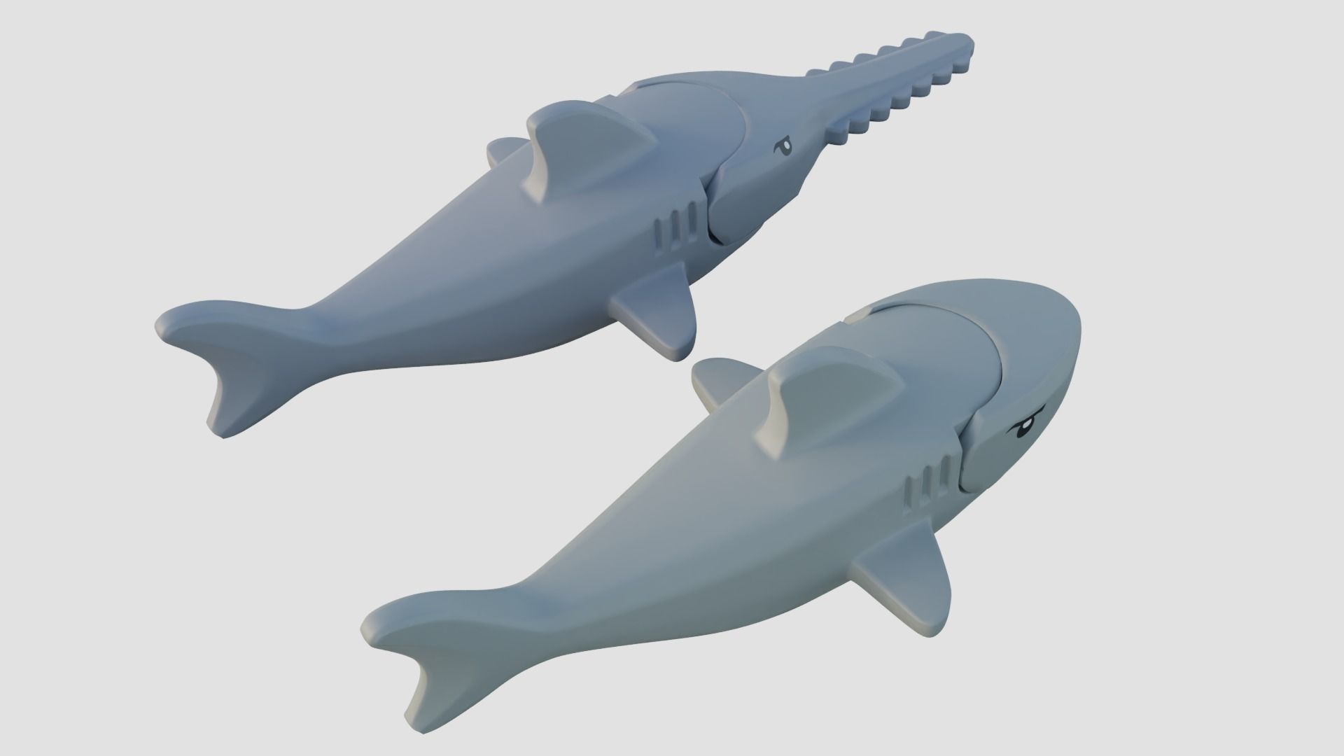 LEGO Sharkfig 3D model rigged | CGTrader