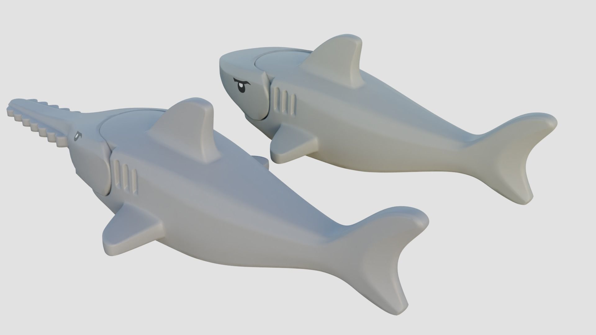 LEGO Sharkfig 3D model rigged | CGTrader