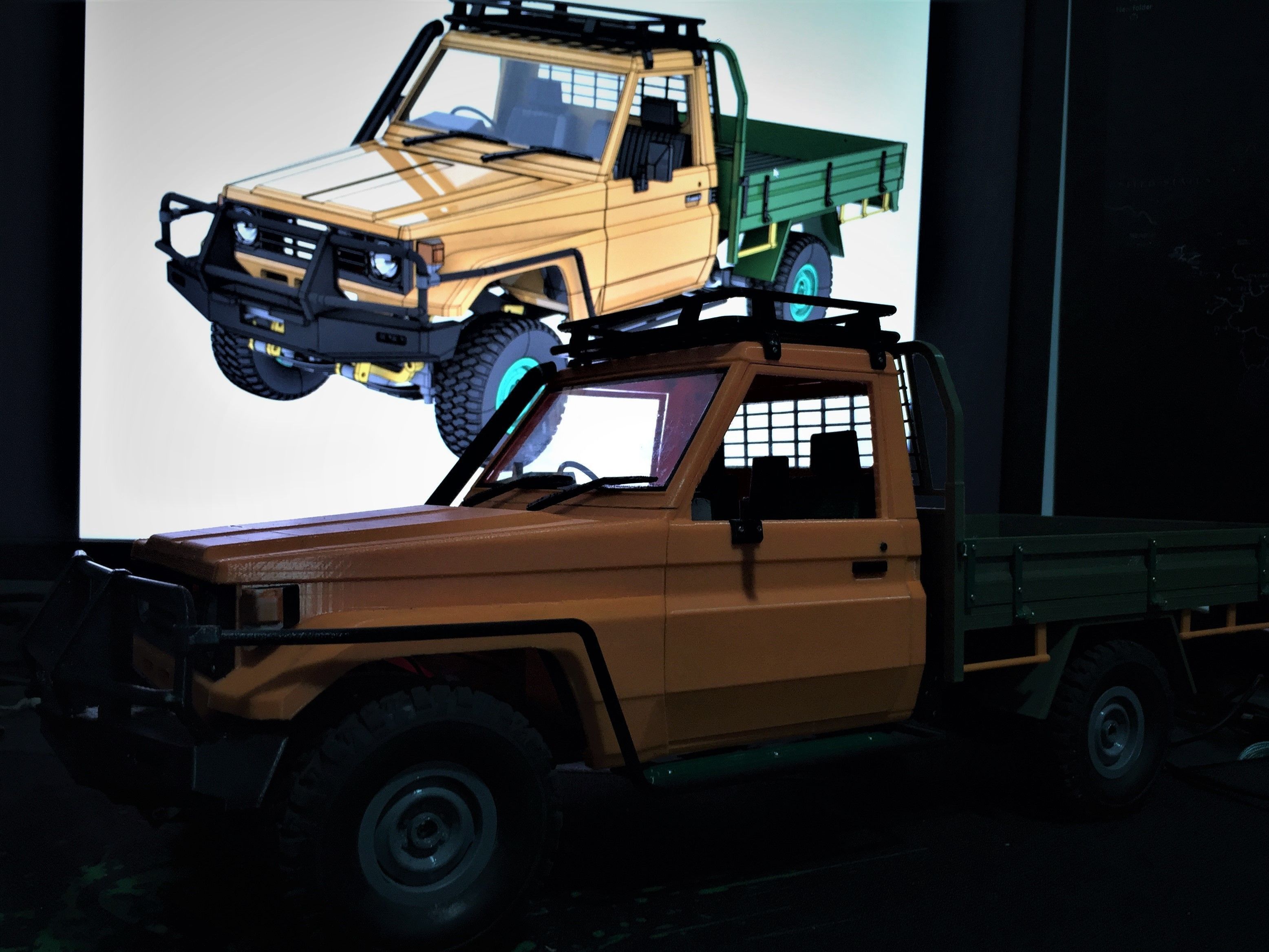 Toyota land cruiser lc75 RC pick up truck 1 to 16 WPL scale 3D model 3D ...
