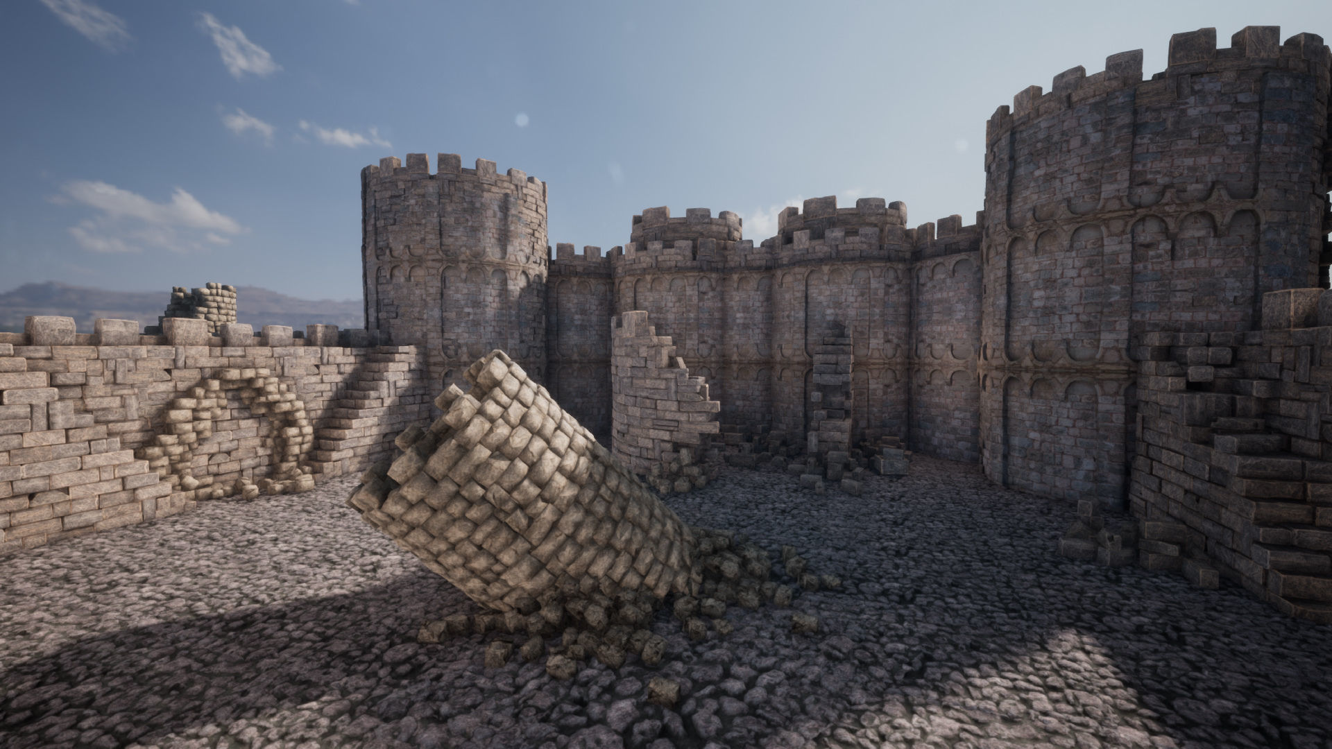 3D model Ultimate Medieval Castle Walls And Towers 40 Assets VR / AR ...