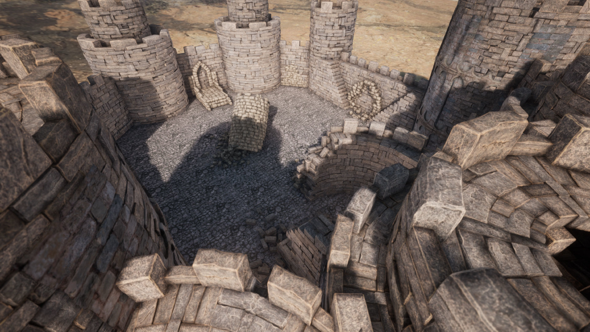 3D model Ultimate Medieval Castle Walls And Towers 40 Assets VR / AR ...