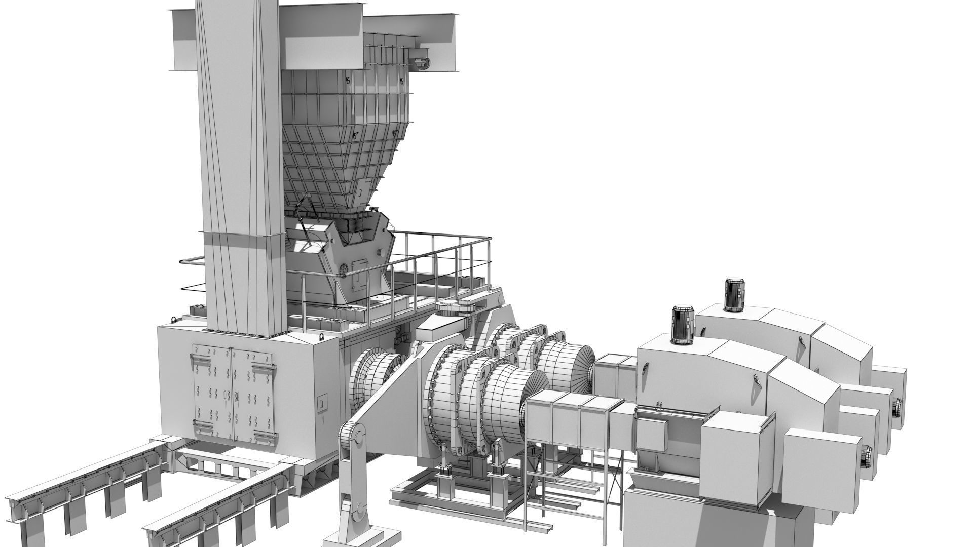 model hpgr pulverizer machine 3D model | CGTrader