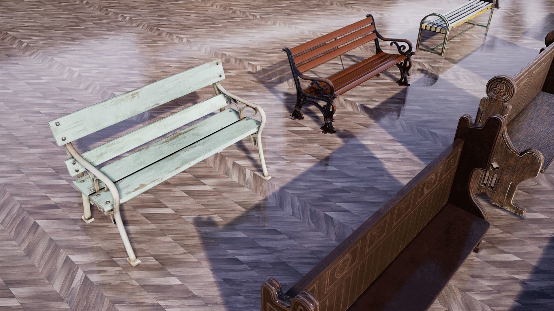 3D model Ultimate Benches Package 30 Assets VR / AR / low-poly | CGTrader