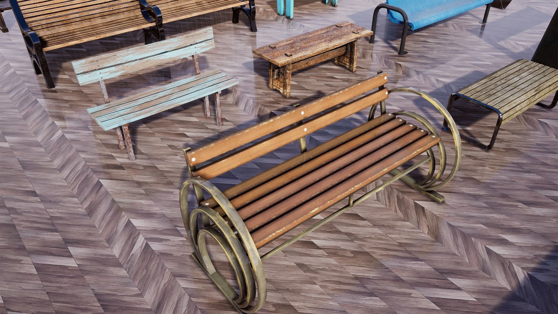 3D model Ultimate Benches Package 30 Assets VR / AR / low-poly | CGTrader