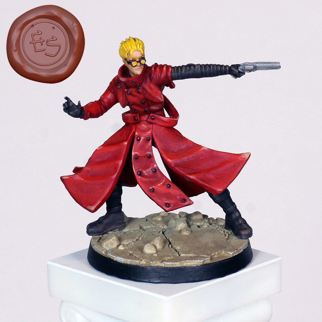 Vash the Stampede 32mm Miniature free 3D model 3D printable | CGTrader
