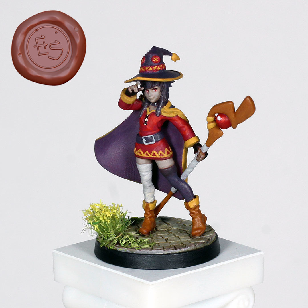 Megumin Konosuba 32mm Miniature 3D model 3D printable | CGTrader