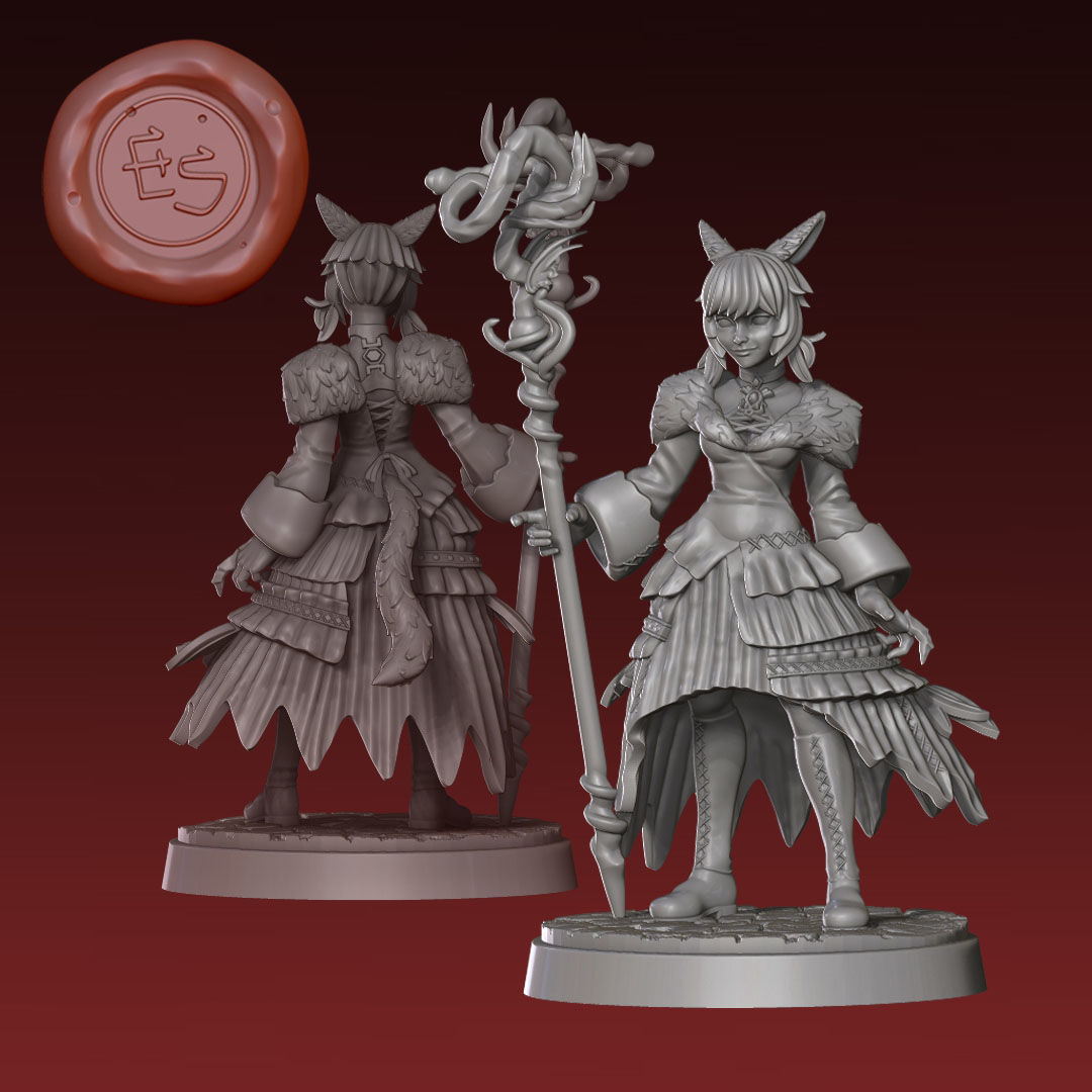 Yshtola Rhul - Final Fantasy XIV - 32mm Miniature 3D model 3D printable ...