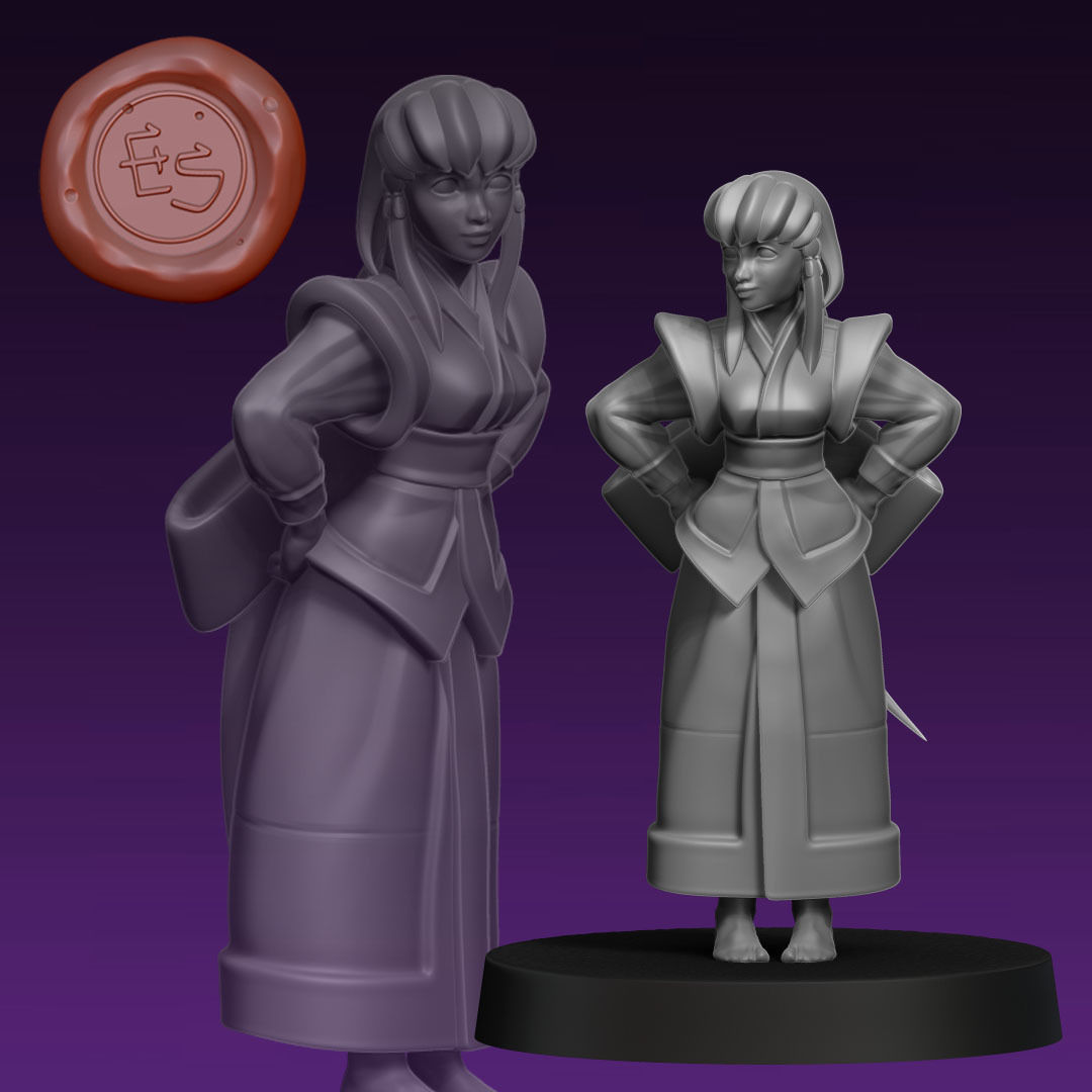 Princess Ayeka - Tenchi Muyo - 32mm Miniature 3D model 3D printable ...