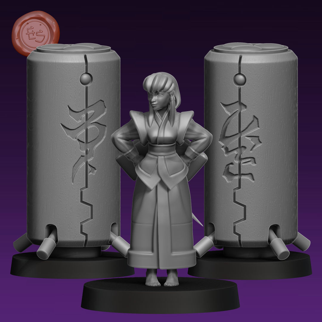 Princess Ayeka - Tenchi Muyo - 32mm Miniature 3D model 3D printable ...
