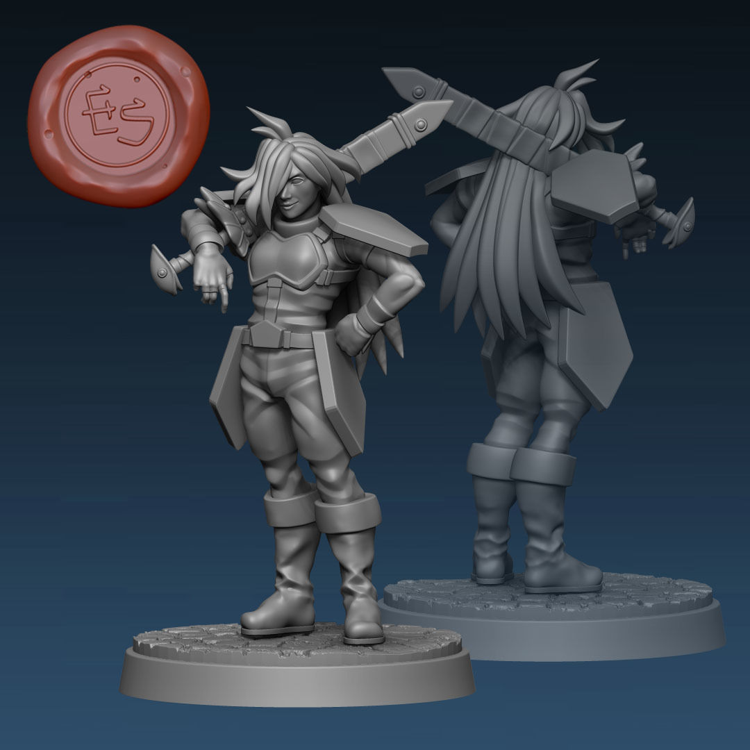 Gourry Gabriev - Slayers - 32mm Miniature 3D model 3D printable | CGTrader