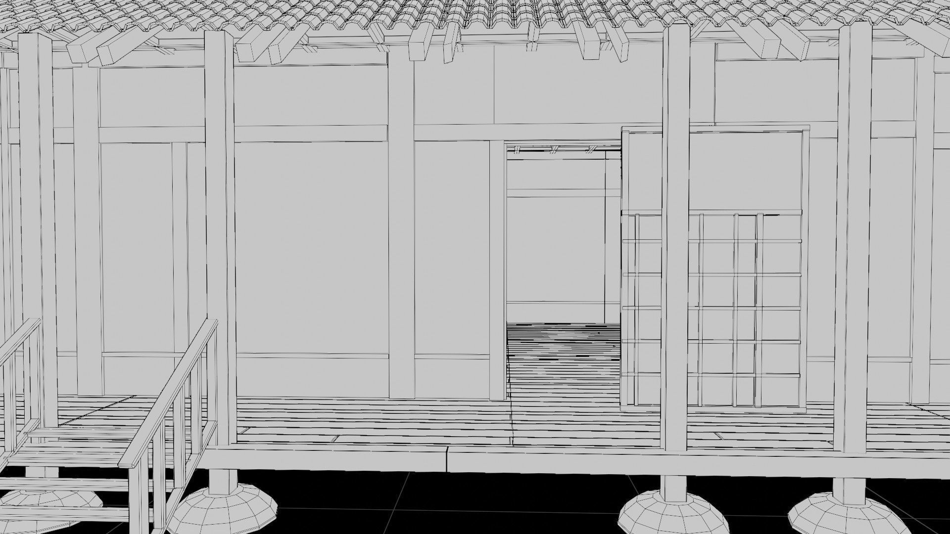 3D model japanese modular buildings with 4k textures VR / AR / low-poly ...