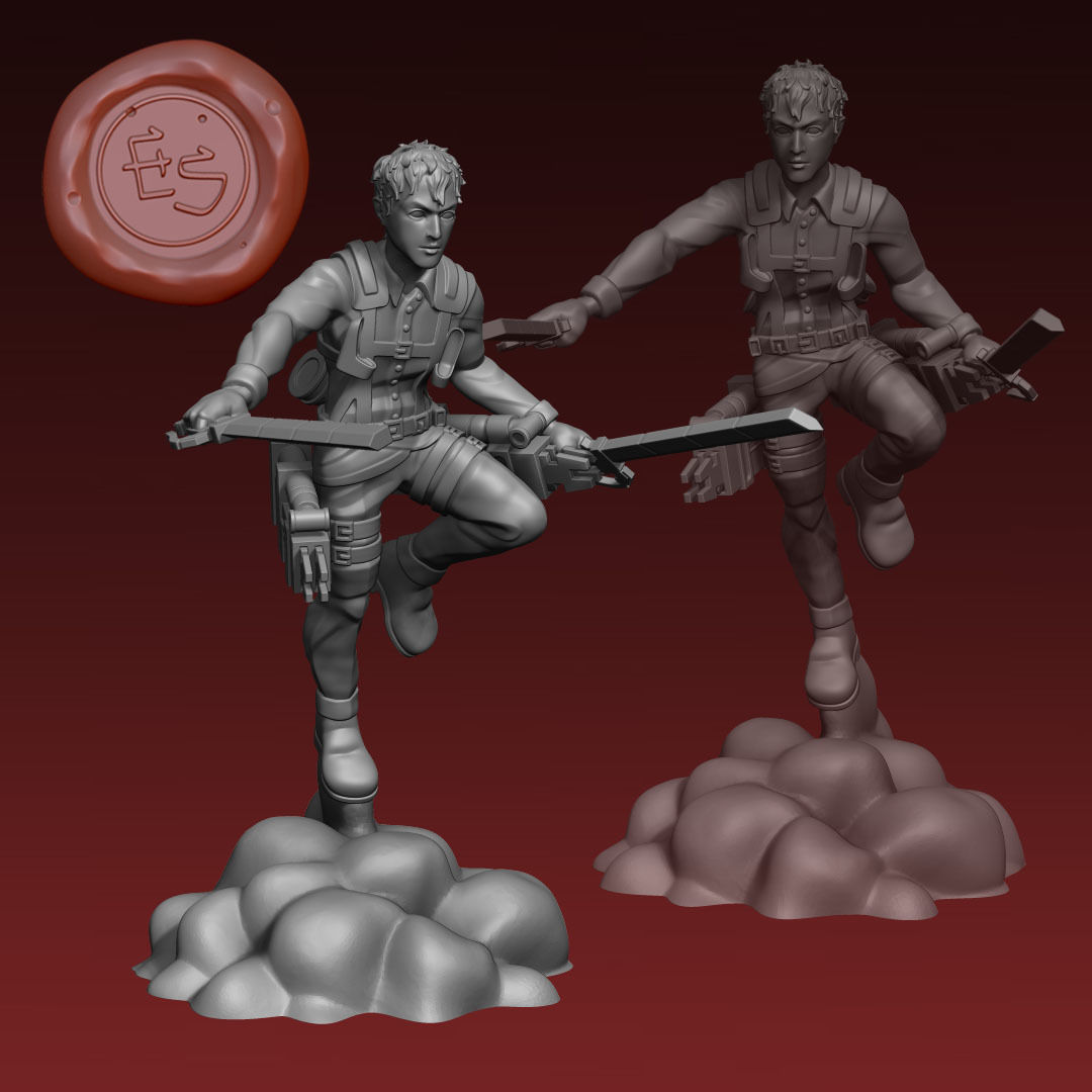 Bertholdt Hoover - Attack on Titan - 32mm Miniature 3D model 3D ...