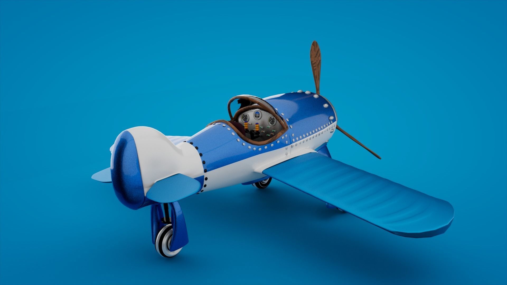 3d Biplane airplane 3D model | CGTrader