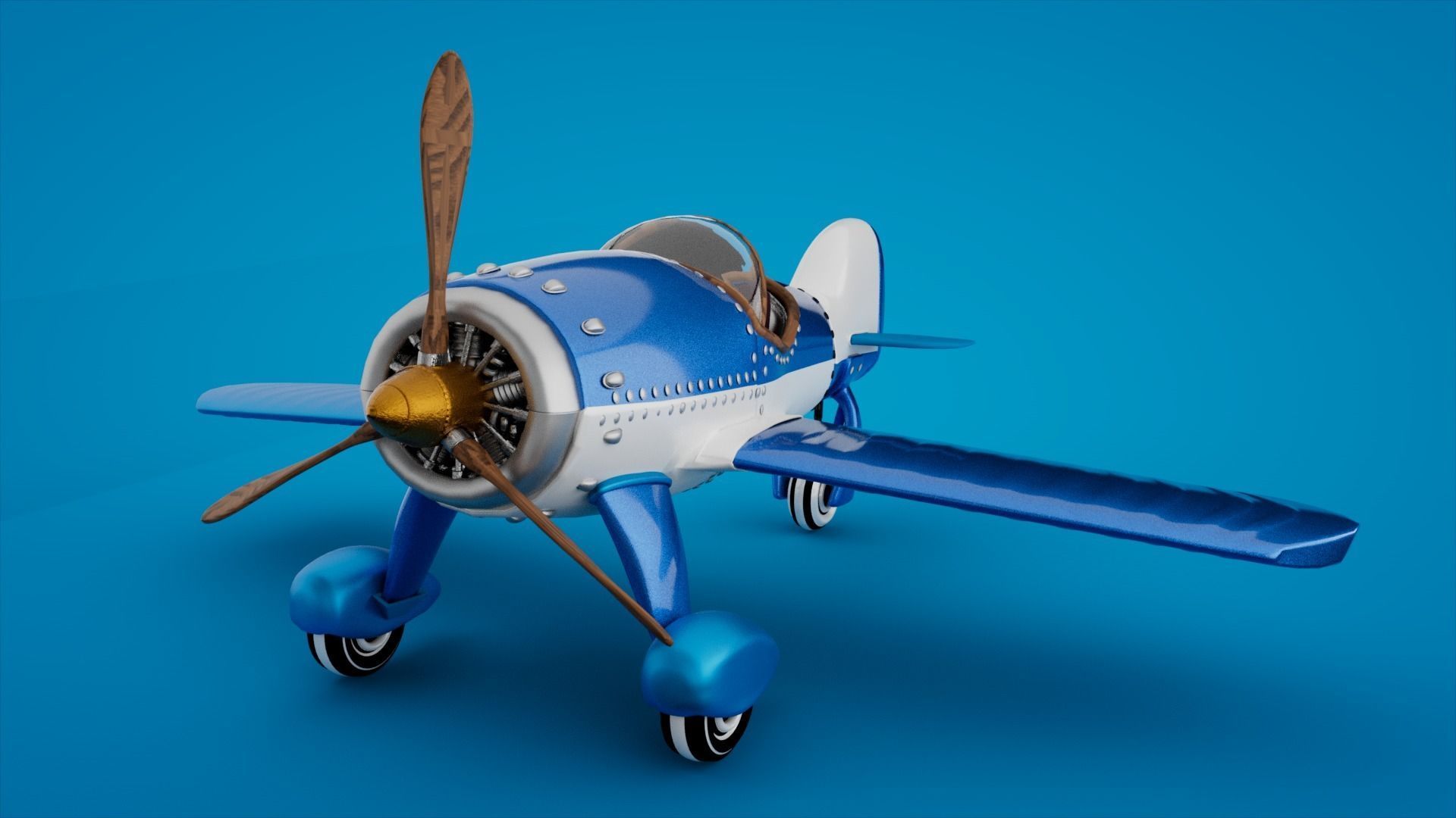 3d Biplane airplane 3D model | CGTrader