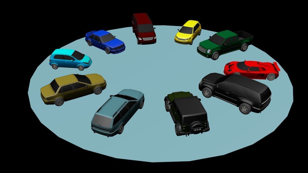 3D model Car Assets VR / AR / low-poly | CGTrader
