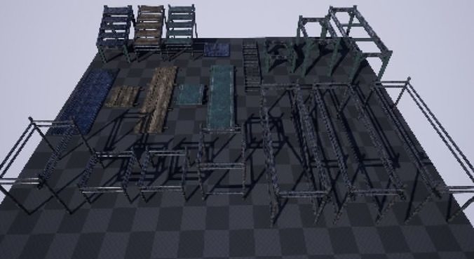 3D model Scaffold Pack Prop Package VR / AR / low-poly | CGTrader