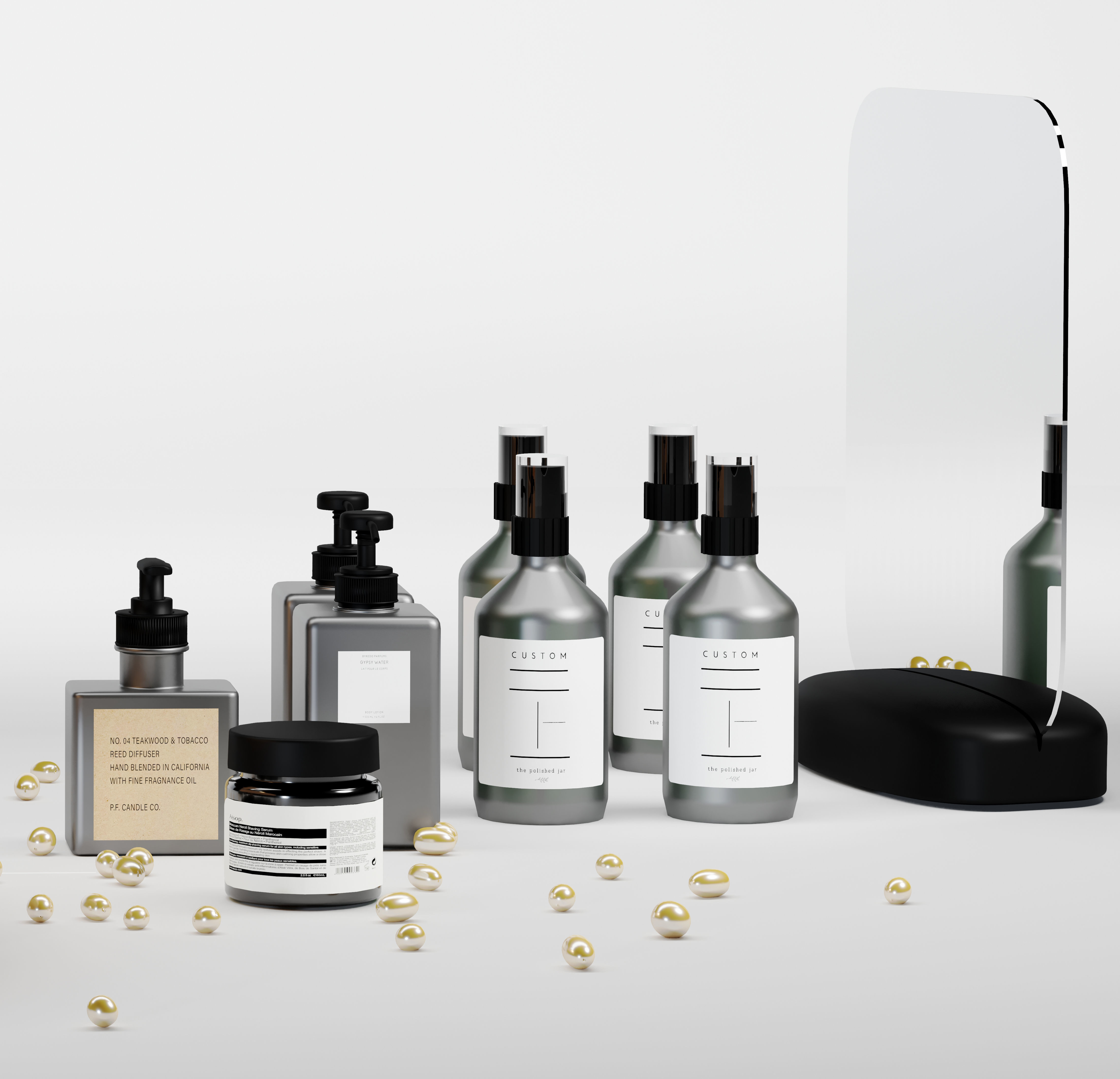 bathroom set accesories 3D model | CGTrader