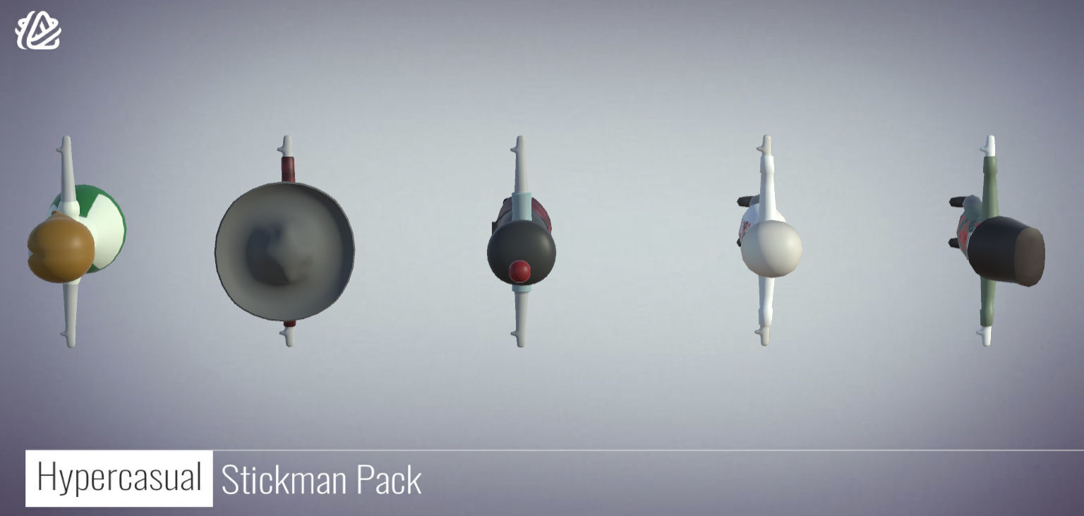 3D model Lowpoly Stickman Pack - 3D Figure models VR / AR / low-poly ...