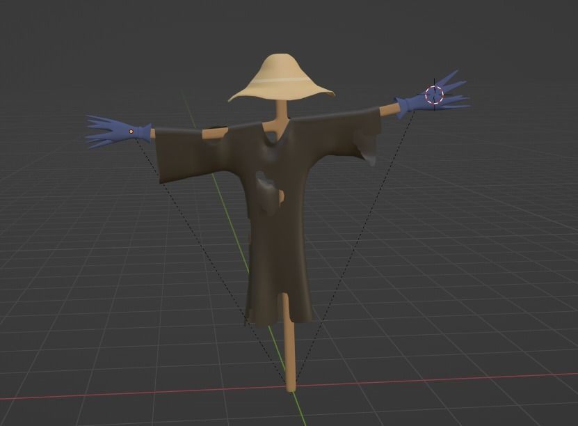 3D model Scare crow VR / AR / low-poly | CGTrader
