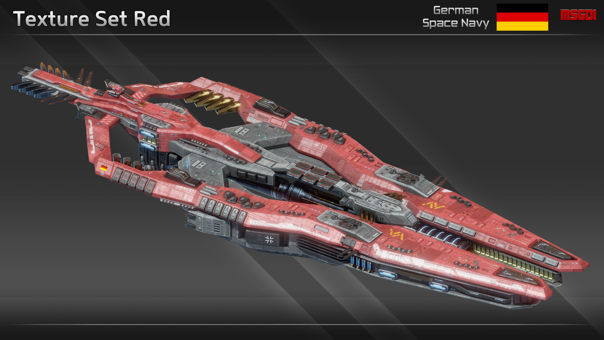 GSN German Dreadnought Spaceship Collection VR / AR / low-poly | CGTrader