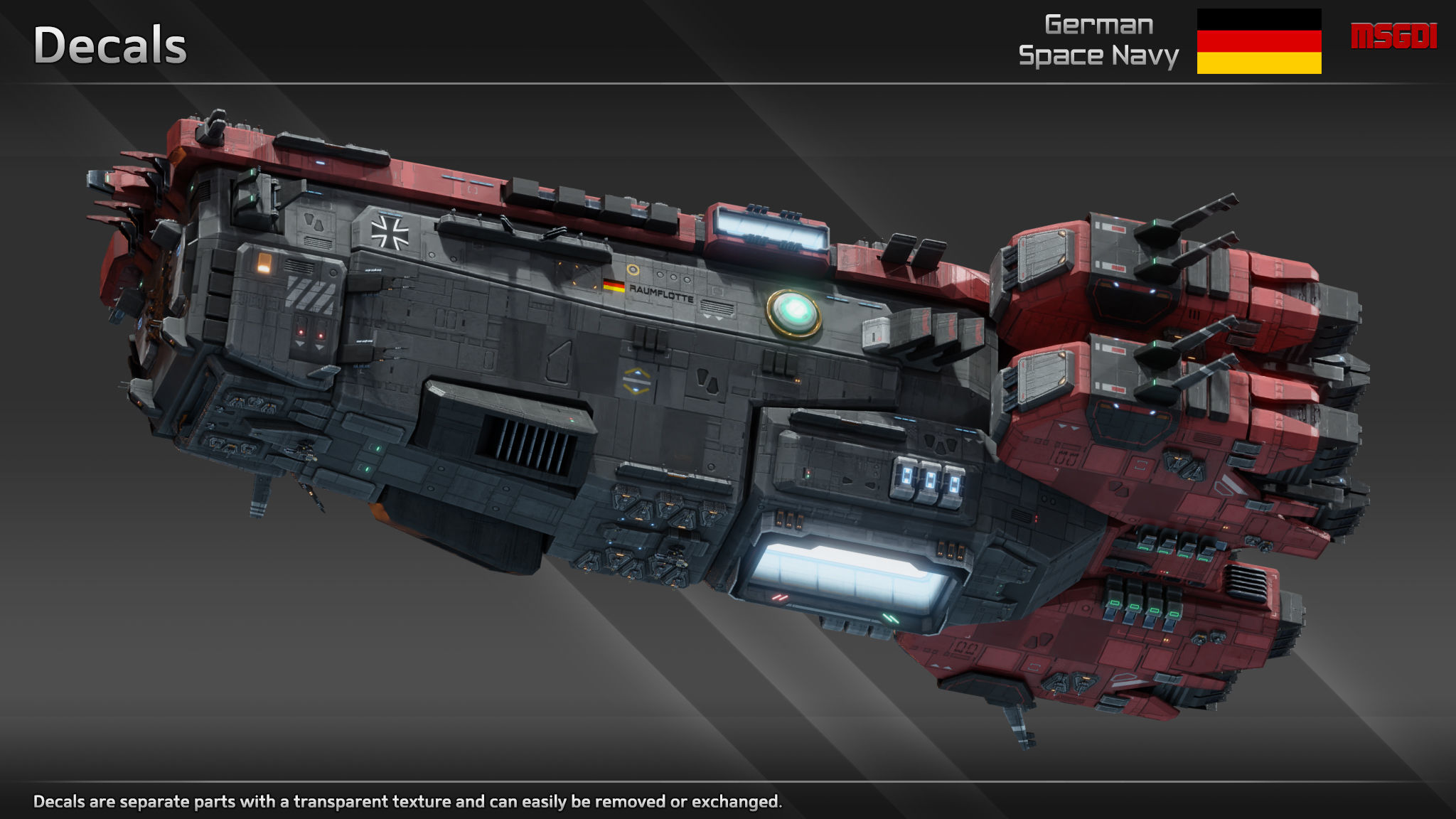 GSN German Dreadnought Spaceship Collection VR / AR / low-poly | CGTrader