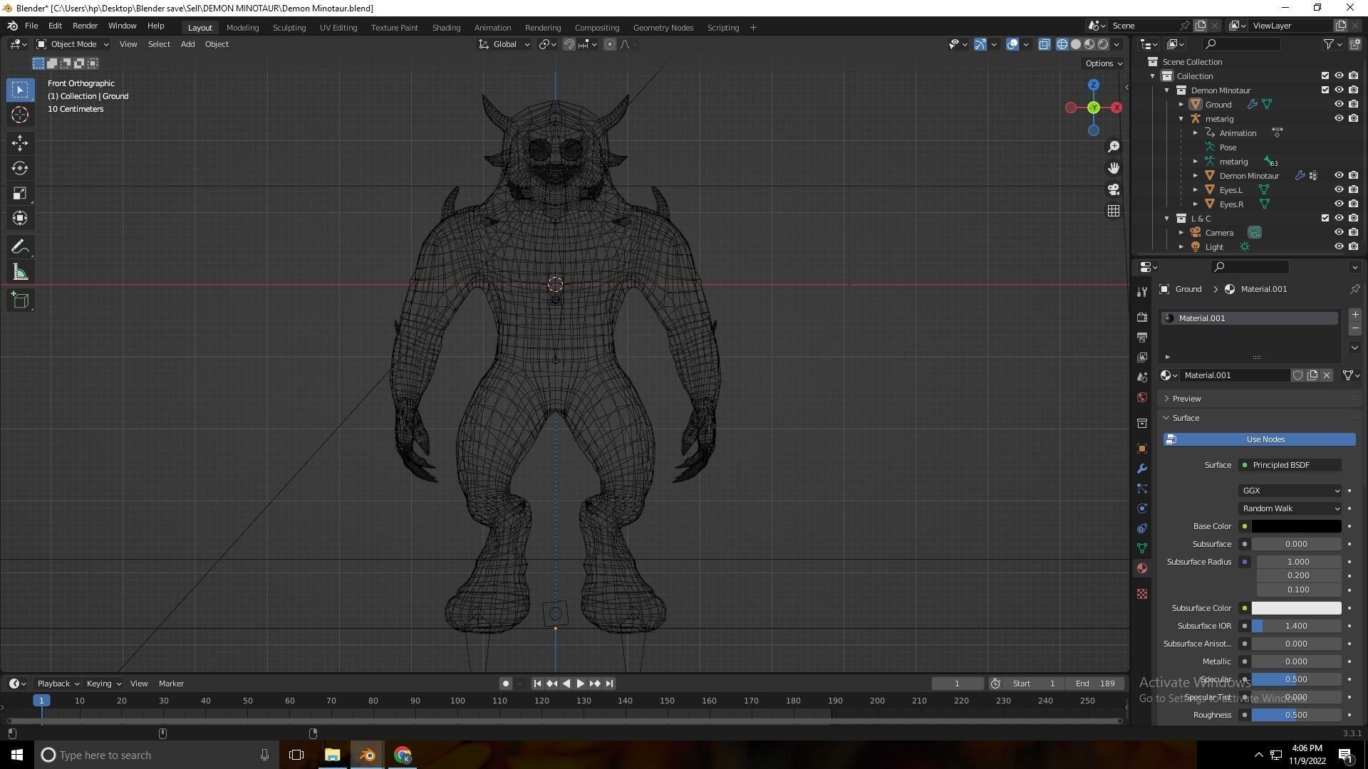 3D model Demon Minotaur 3D Monster VR / AR / low-poly | CGTrader