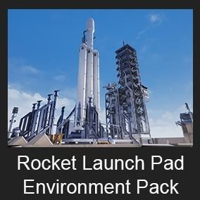 3D model Rocket Launch Pad And Interior Modular Environment VR / AR ...