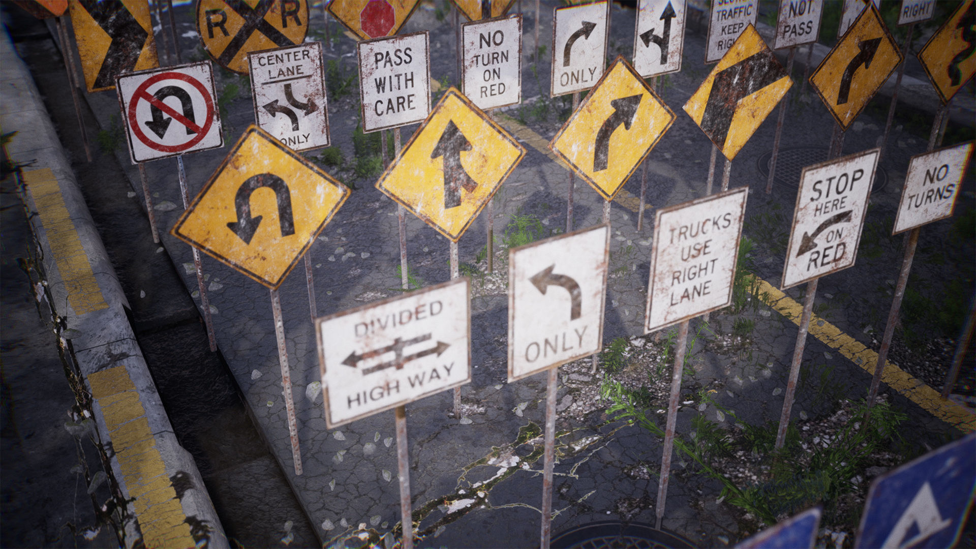 3D model Road Signs Package 120 Assets VR / AR / low-poly | CGTrader