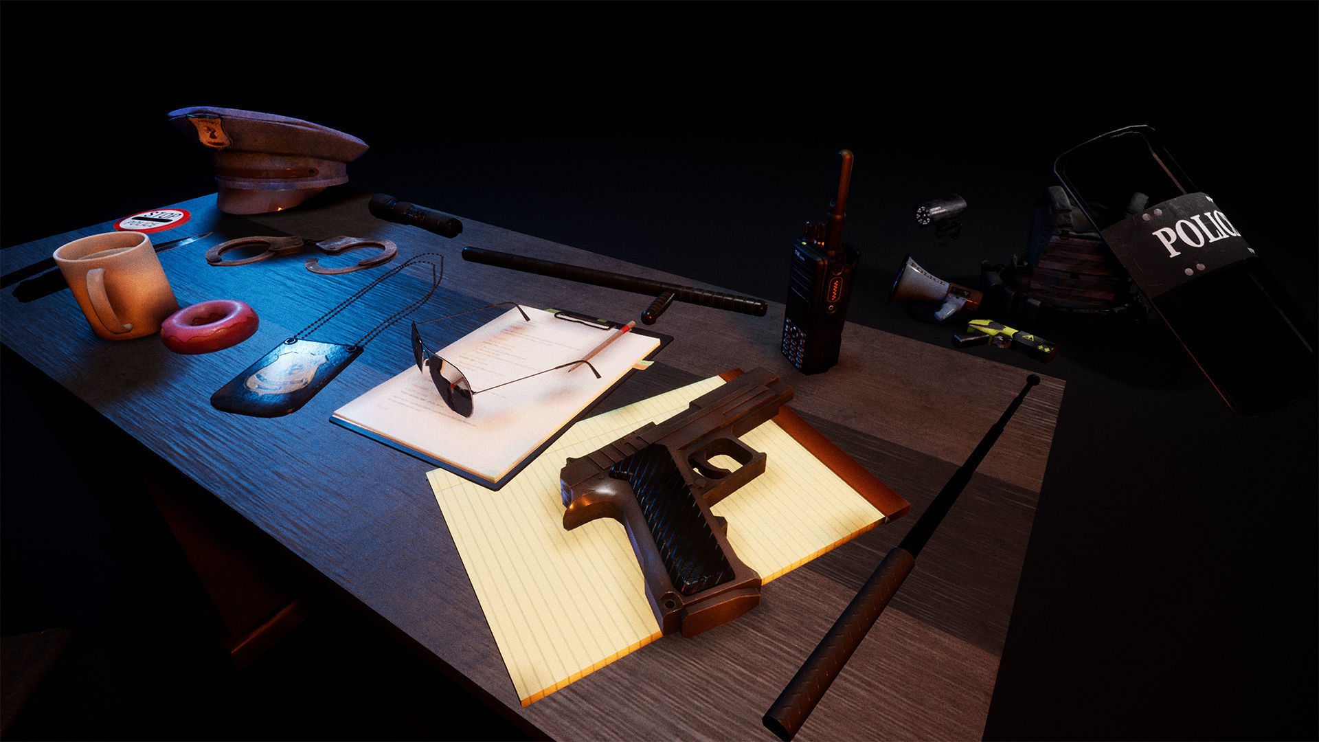 3D model Police Props 23 Assets VR / AR / low-poly | CGTrader