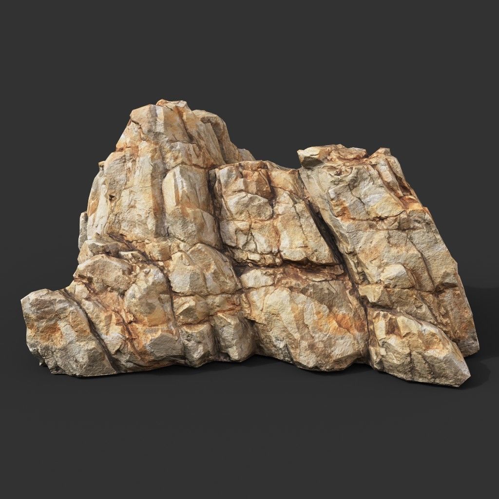 3D model Sharp Rock Formation 221109 - Ultra HD 16K Texture VR / AR ...