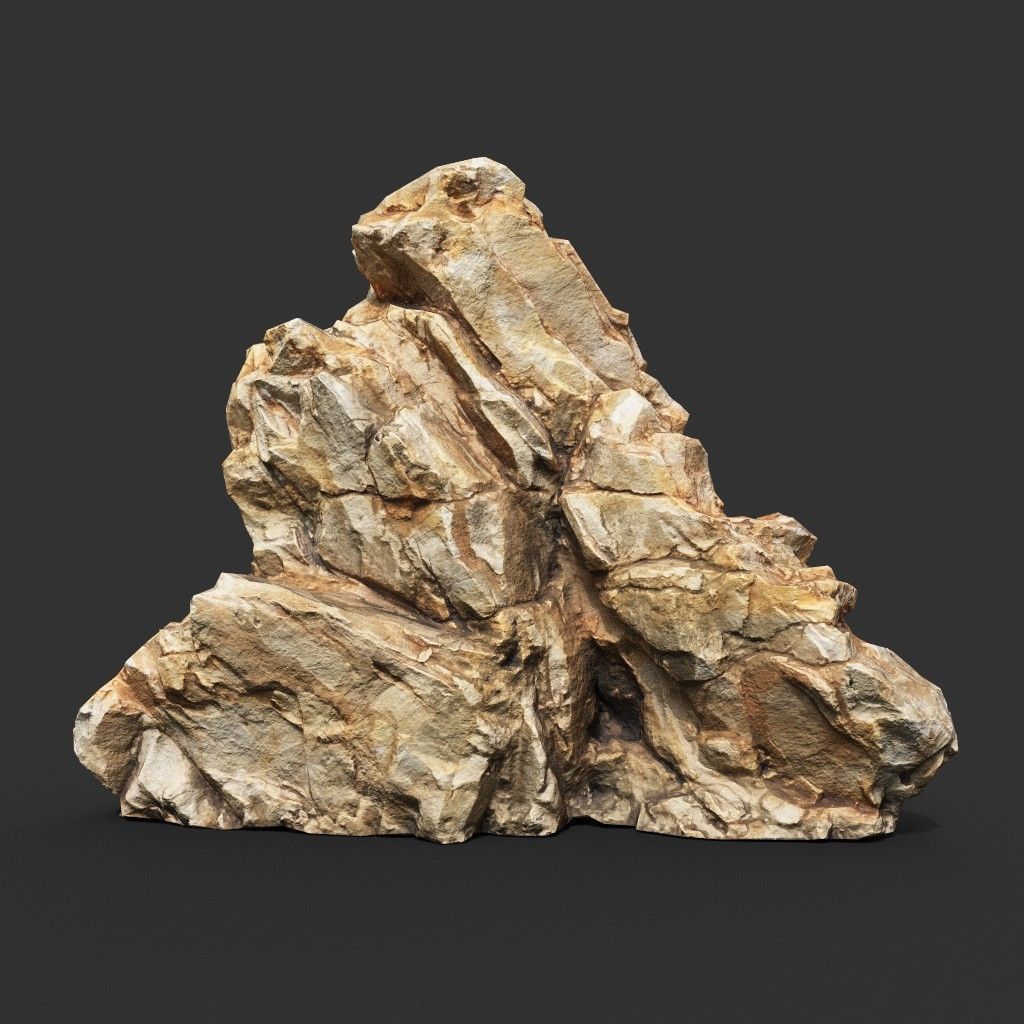 3D model Sharp Rock Formation 221109 - Ultra HD 16K Texture VR / AR ...