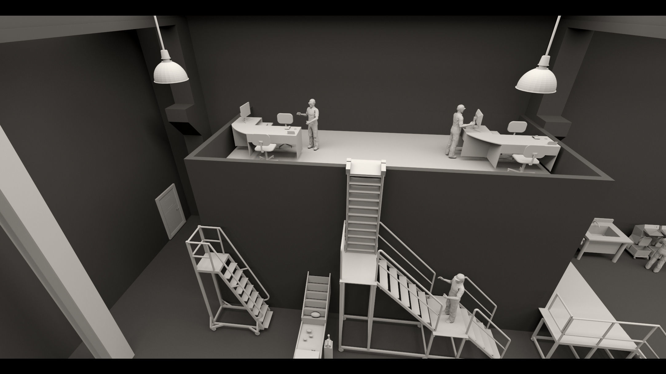 3D model Interior Factory- Vol 06- High detail 3d models VR / AR / low ...