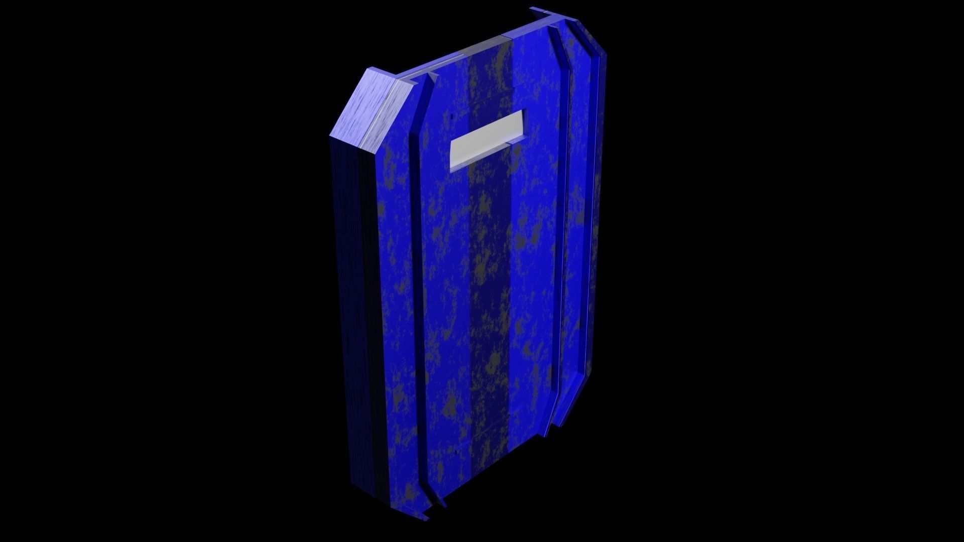 Shield rusty blue robot free 3D model | CGTrader