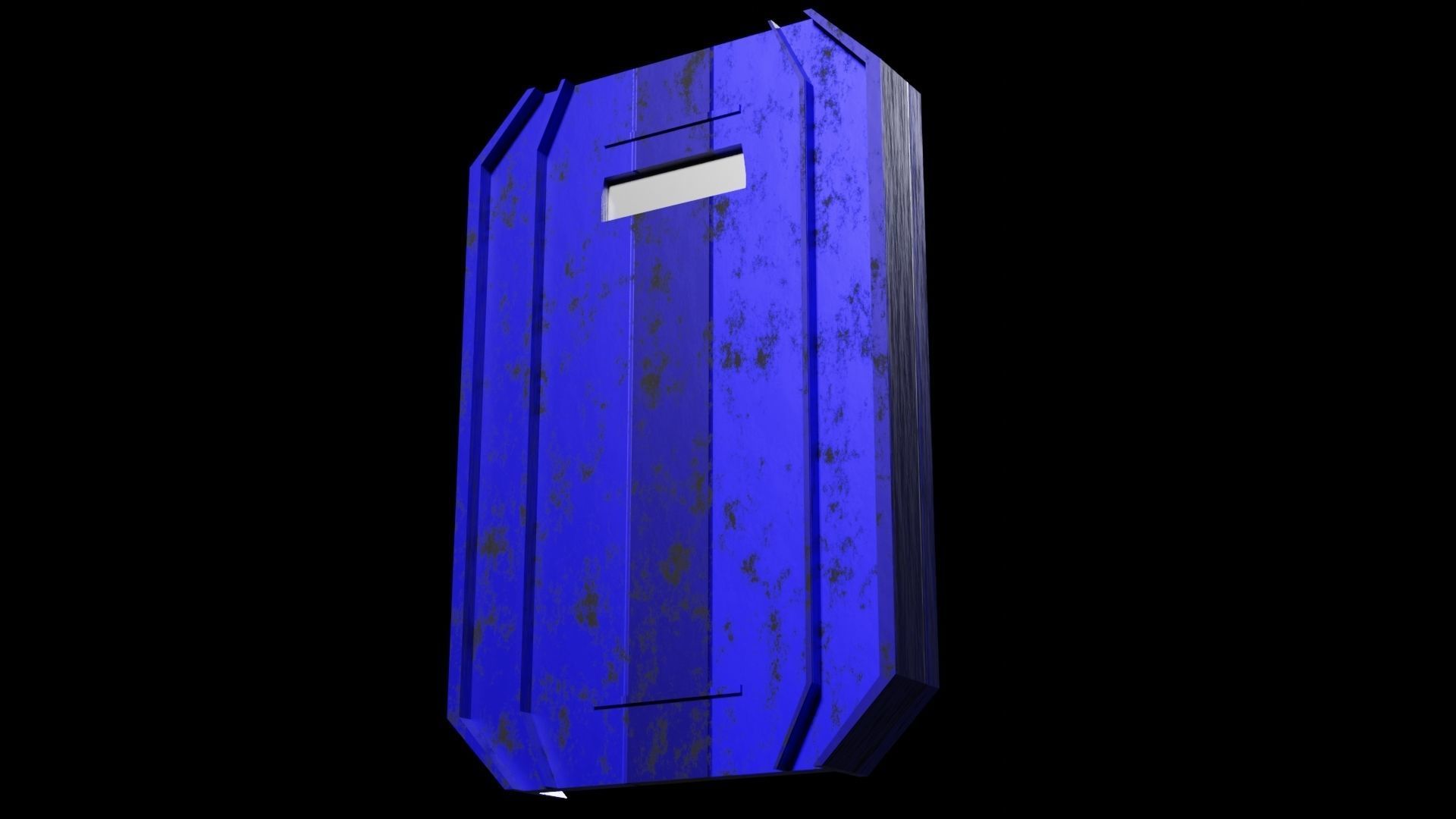 Shield rusty blue robot free 3D model | CGTrader