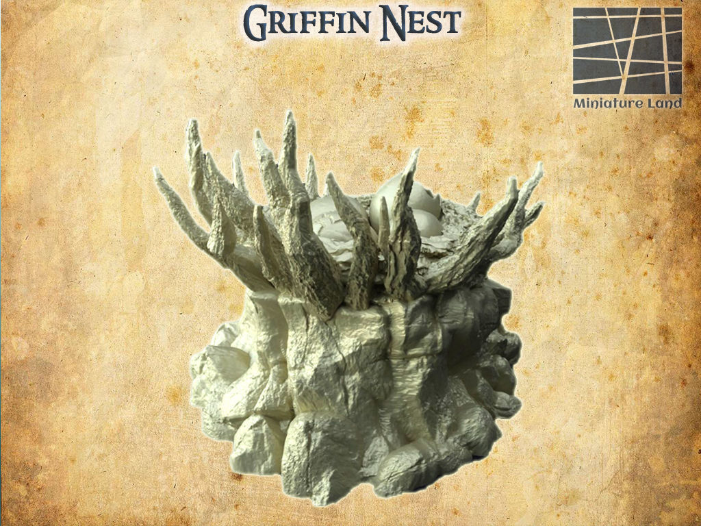 Griffon Nest Tabletop Terrain 28 MM 3D model 3D printable | CGTrader