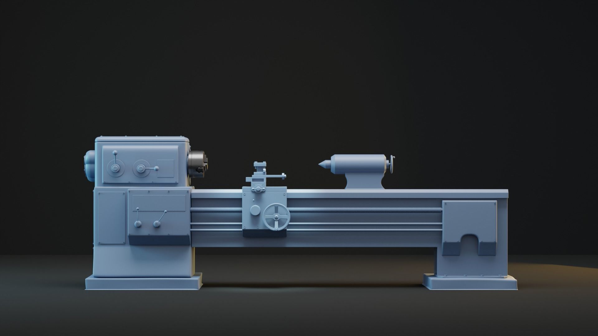 Old Lathe Machine free 3D model 3D printable | CGTrader