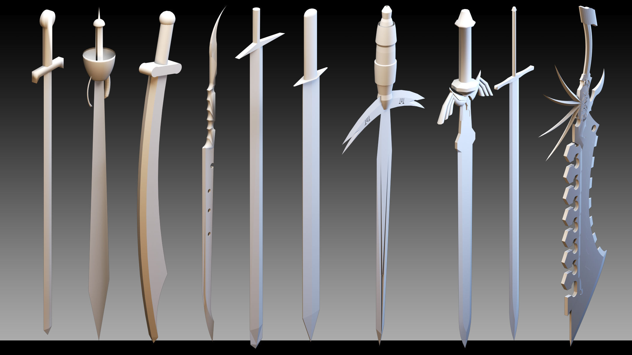 100 Swords- Kitbash- High detail 3d models 3D model | CGTrader
