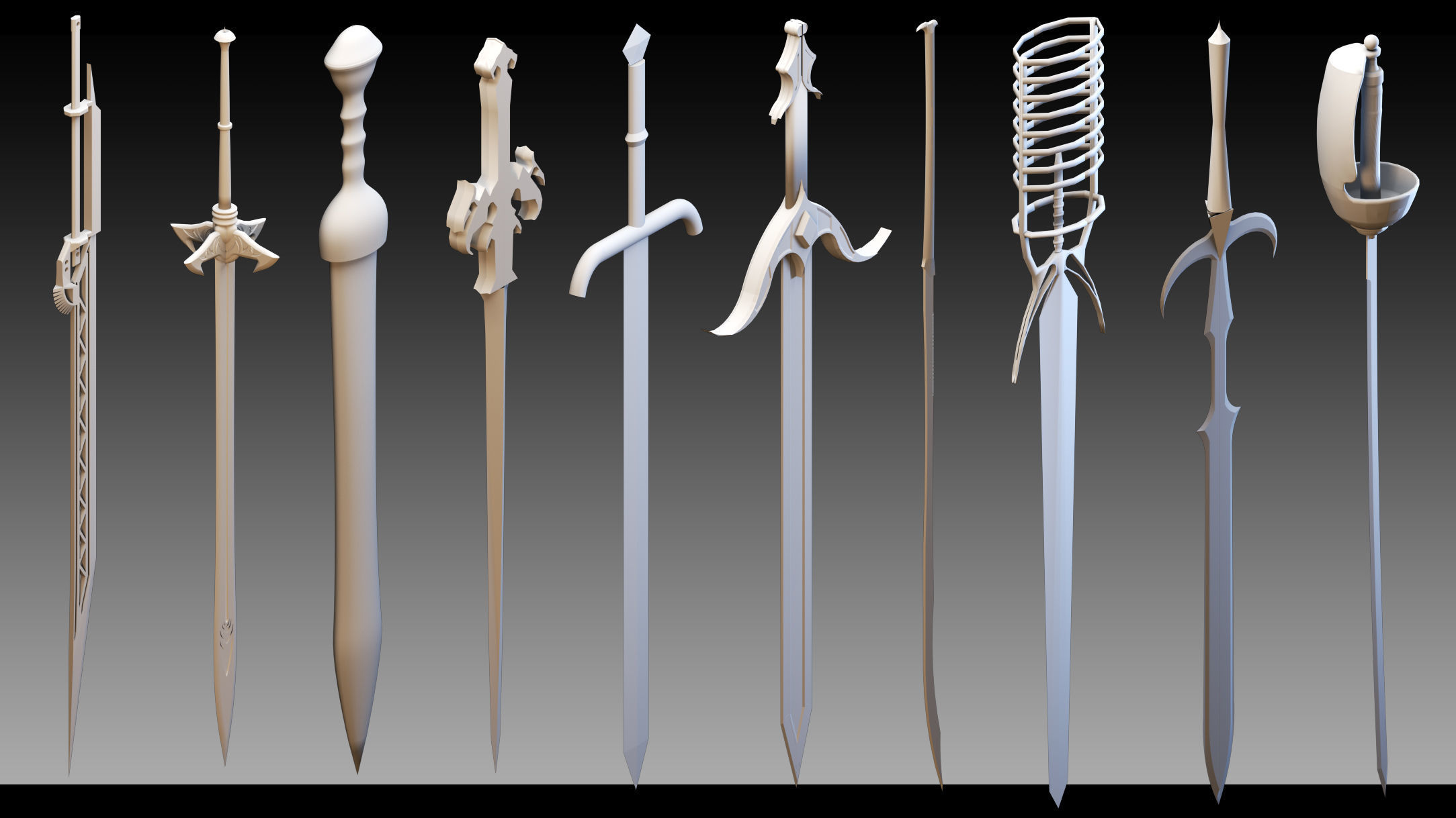 100 Swords- Kitbash- High detail 3d models 3D model | CGTrader