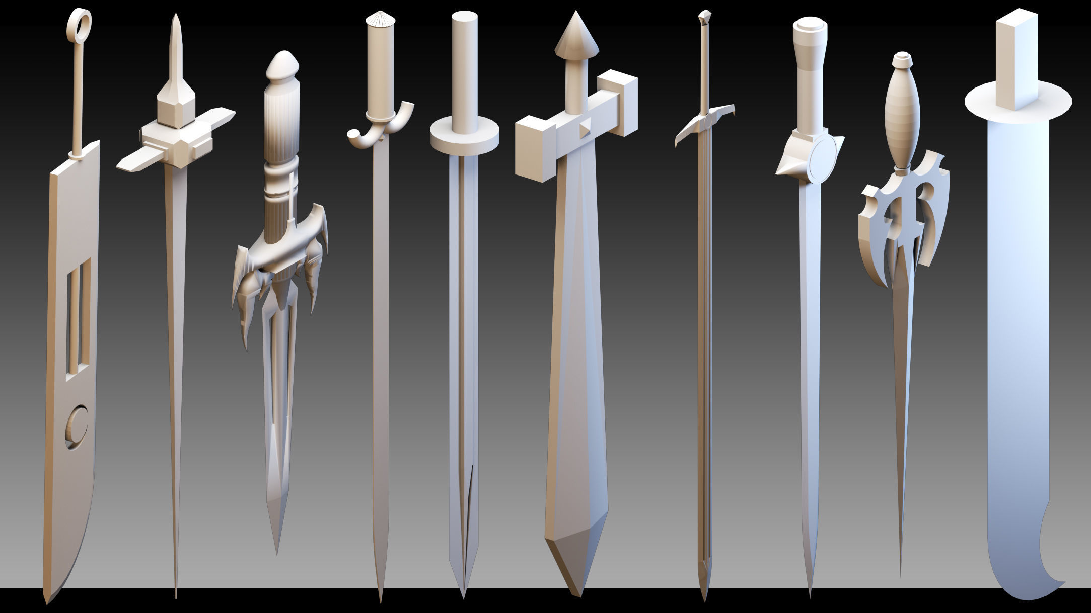 100 Swords- Kitbash- High detail 3d models 3D model | CGTrader