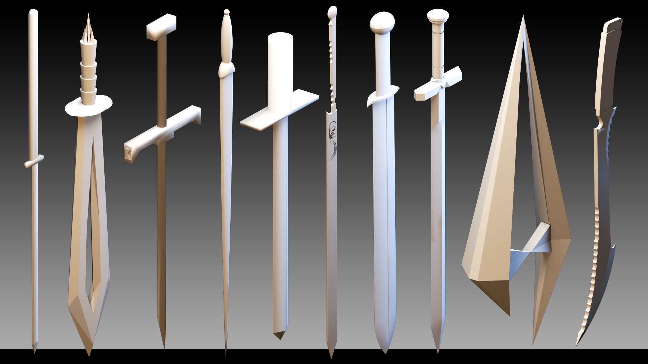 100 Swords- Kitbash- High detail 3d models 3D model | CGTrader