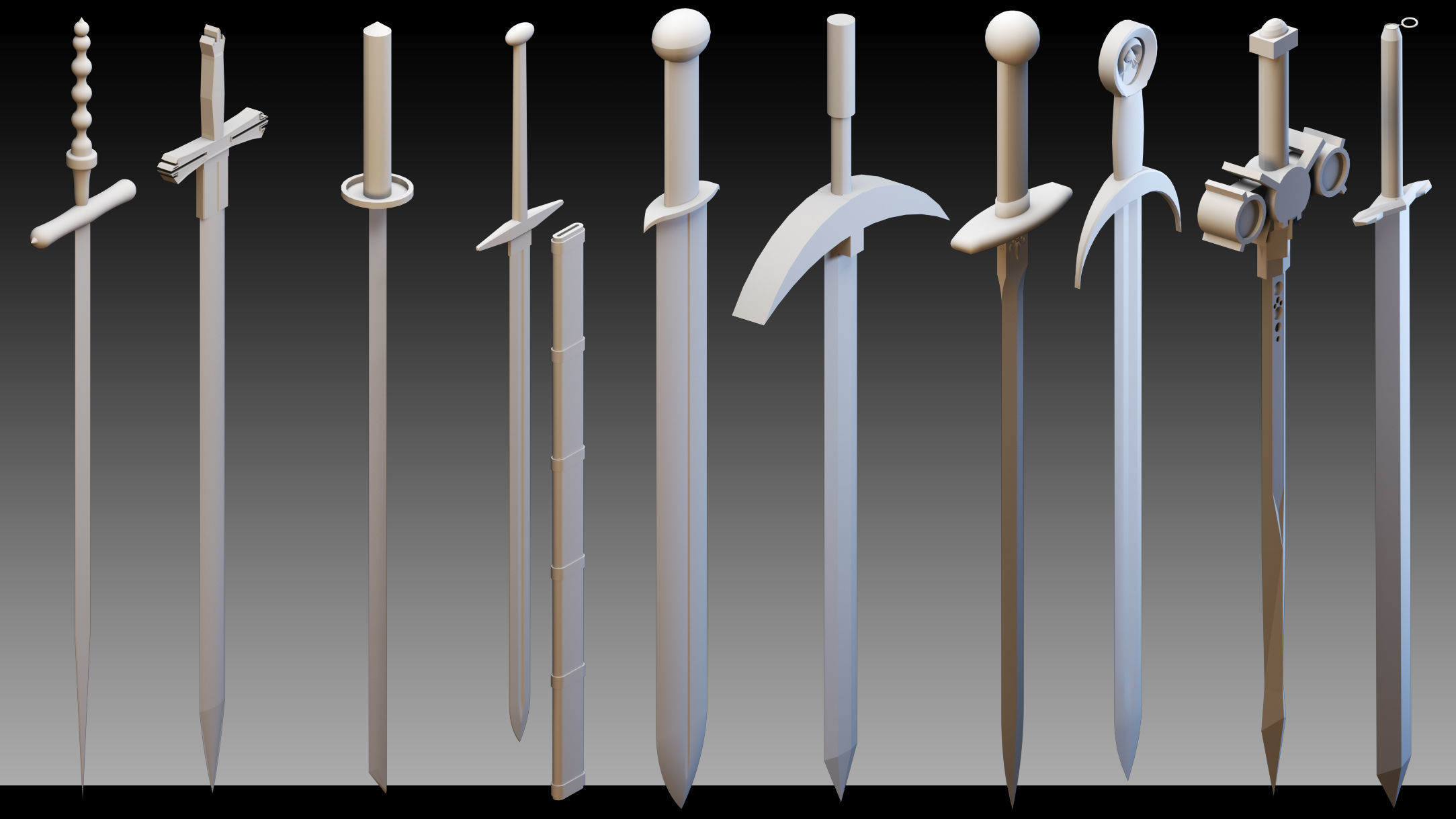 100 Swords- Kitbash- High detail 3d models 3D model | CGTrader