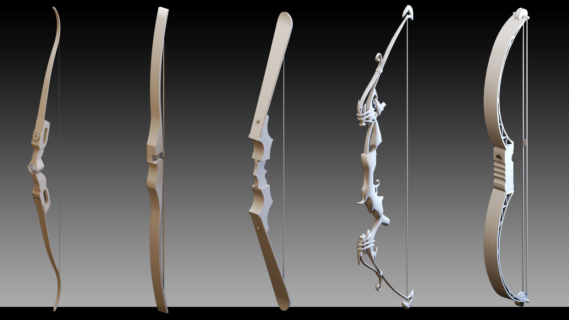 3D model 87 Bows and Arrows- Kitbash- High detail 3d models VR / AR ...