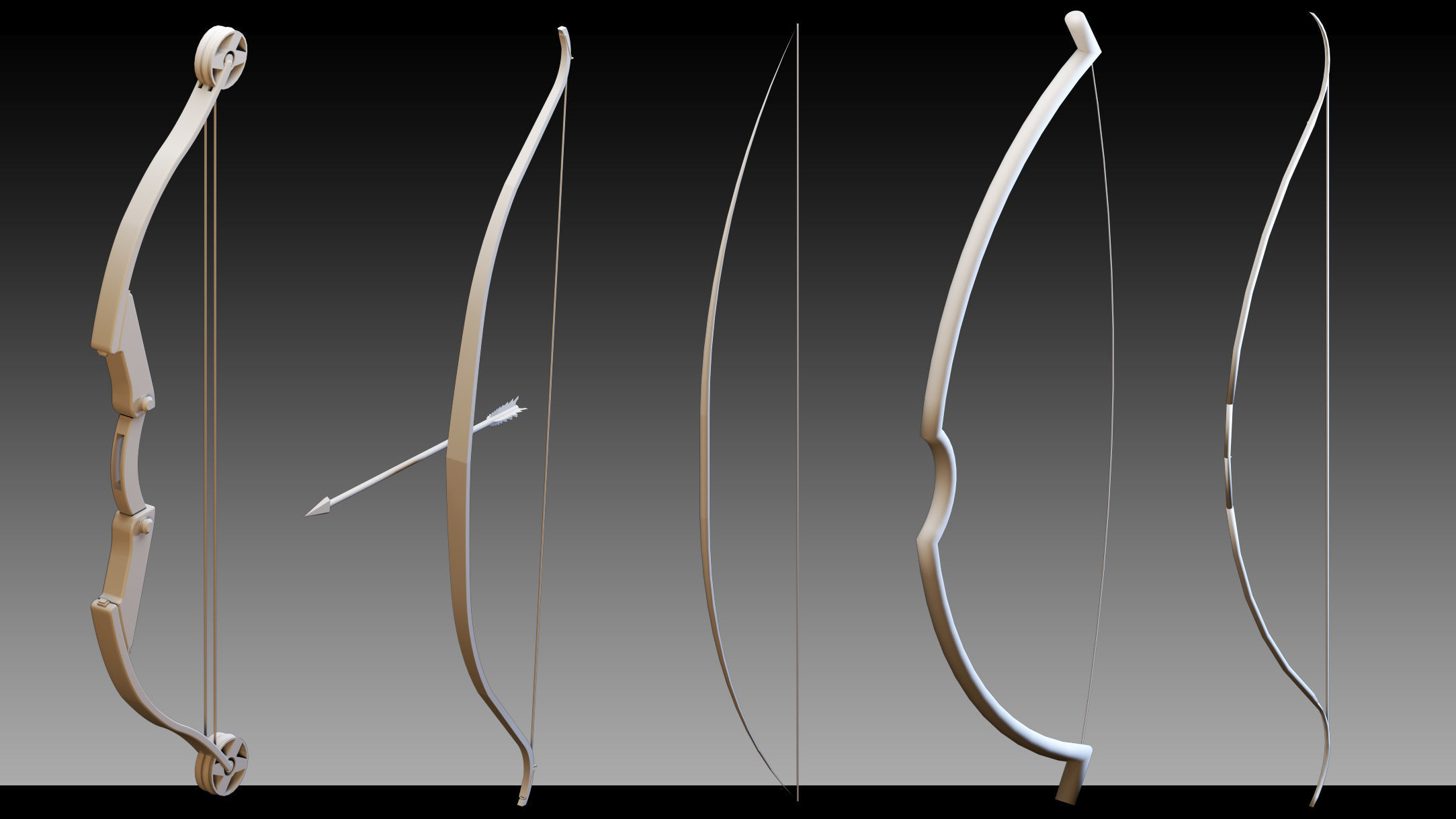 3D model 87 Bows and Arrows- Kitbash- High detail 3d models VR / AR ...