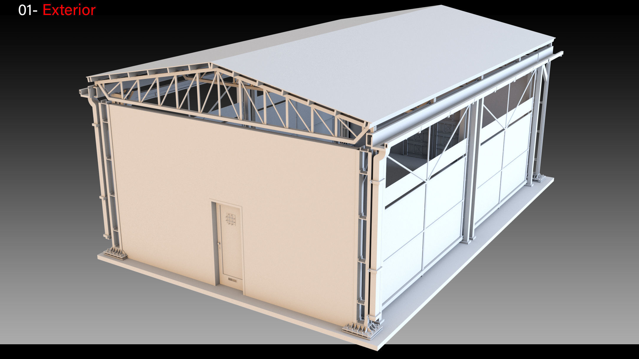 6 Industrial Sheds- High detail 3d models 3D model | CGTrader