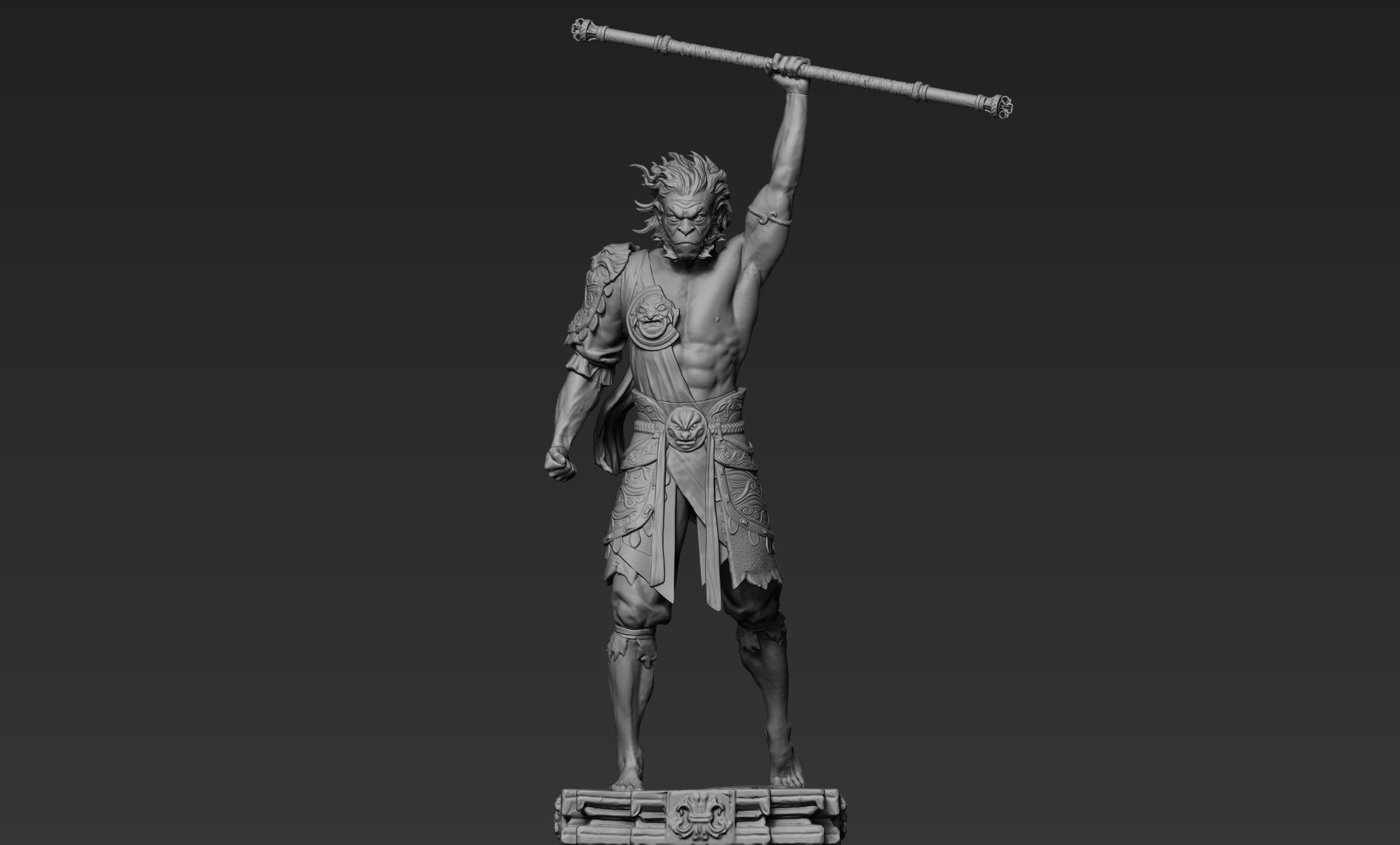Monkey King 3D model 3D printable | CGTrader