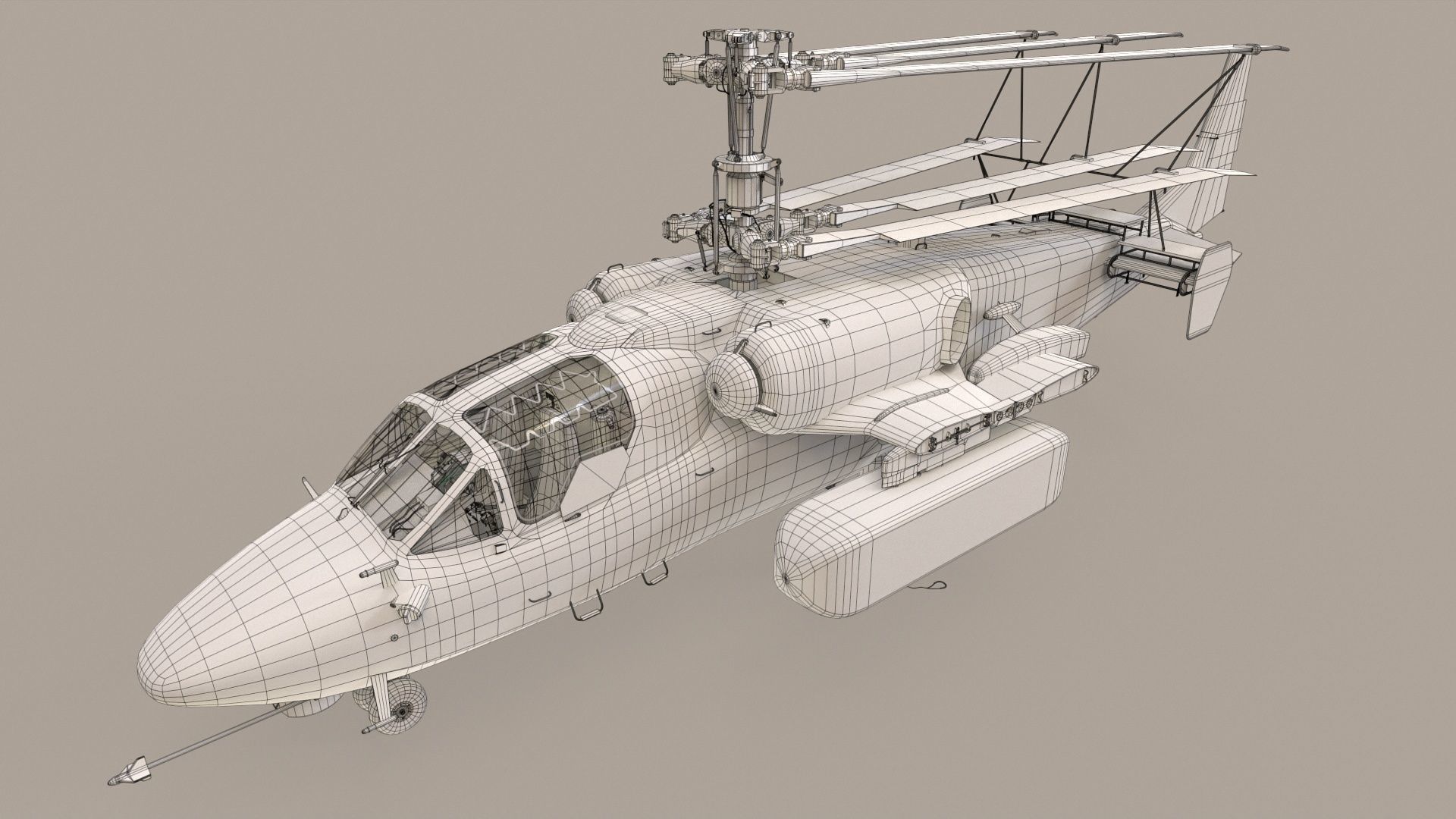 3D model Kamov Ka-52K Katran Static VR / AR / low-poly | CGTrader
