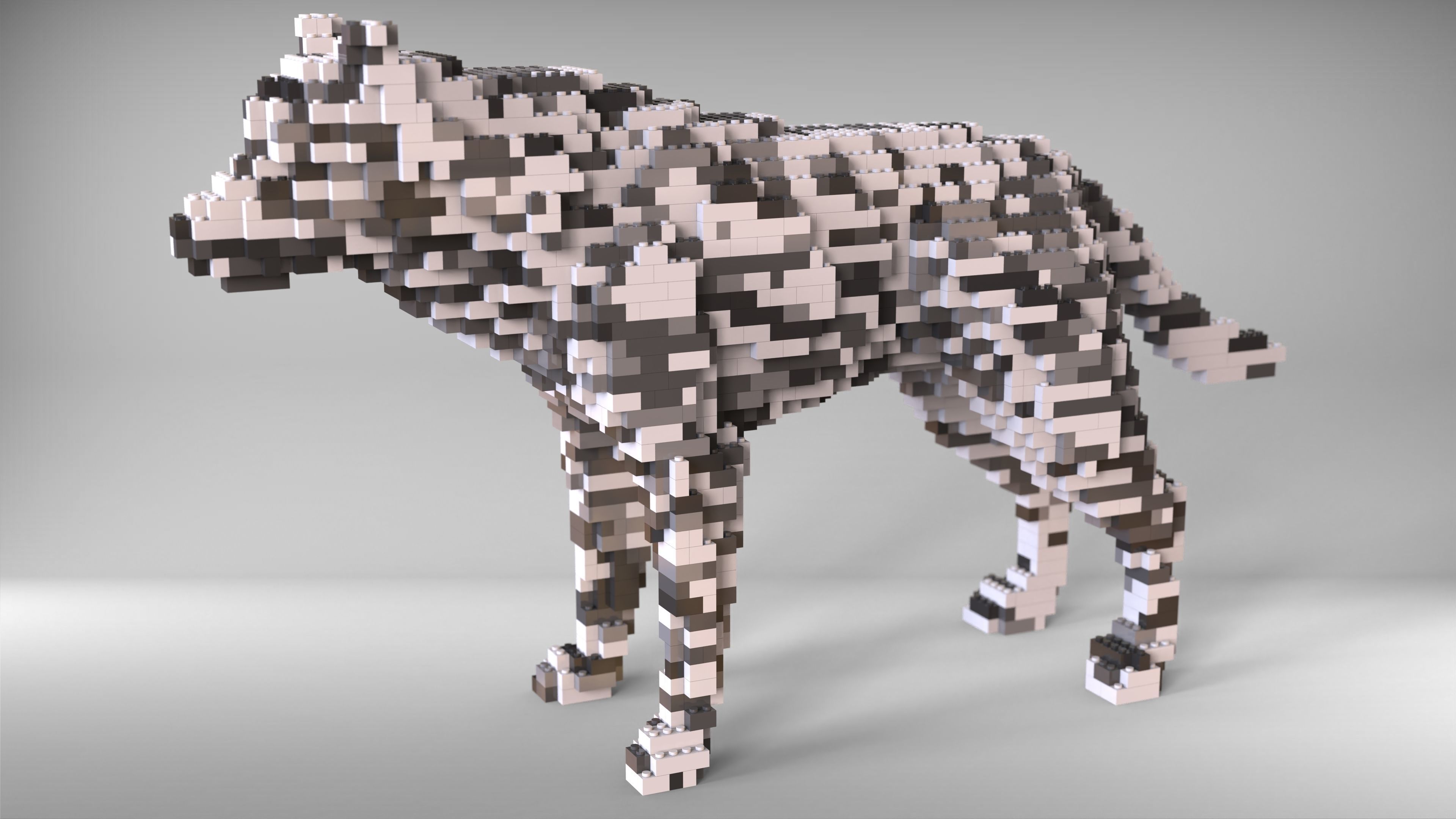 Lego Dog Sculpture - decorative art 3D model | CGTrader